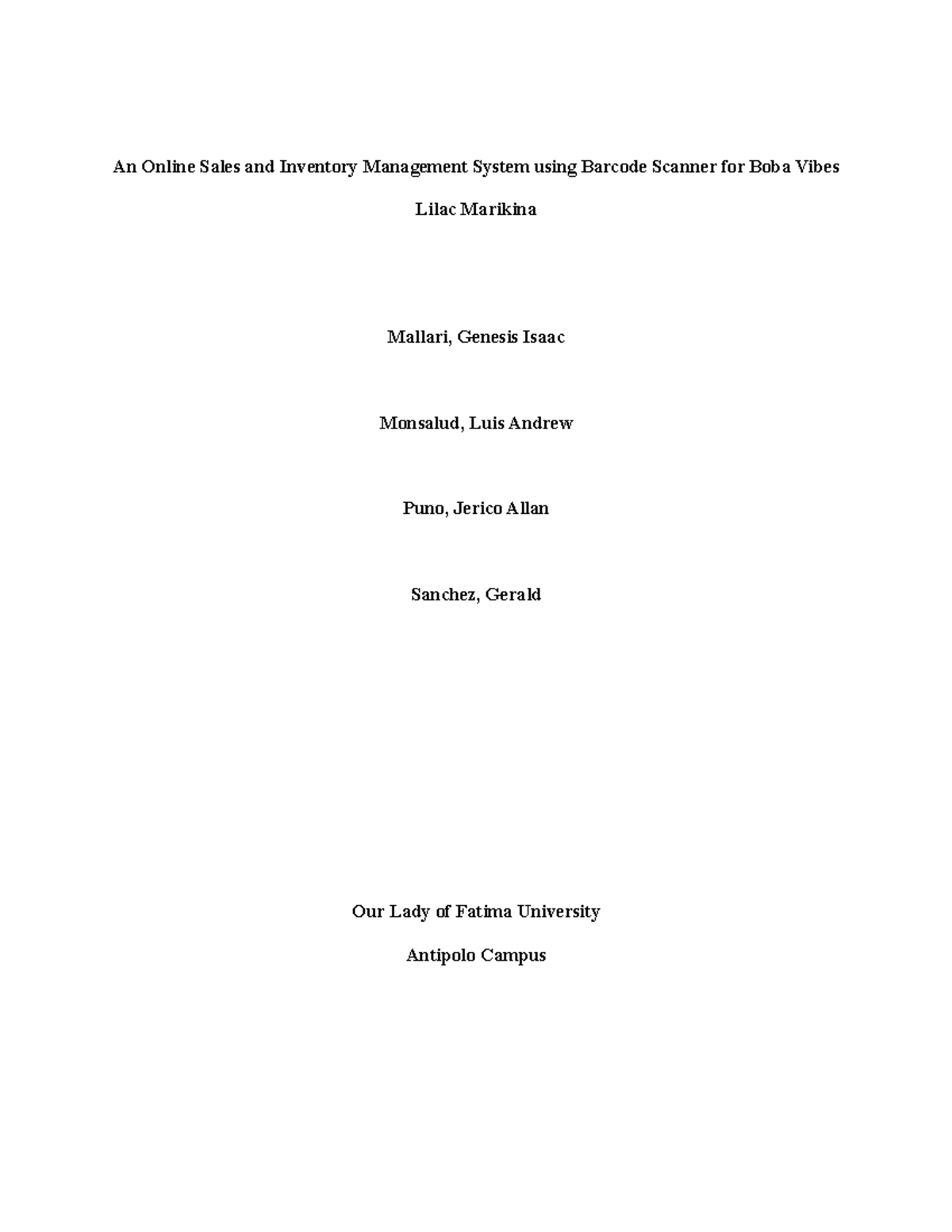 Boba Vibes Lilac Chapter 1 1 - An Online Sales and Inventory Management ...