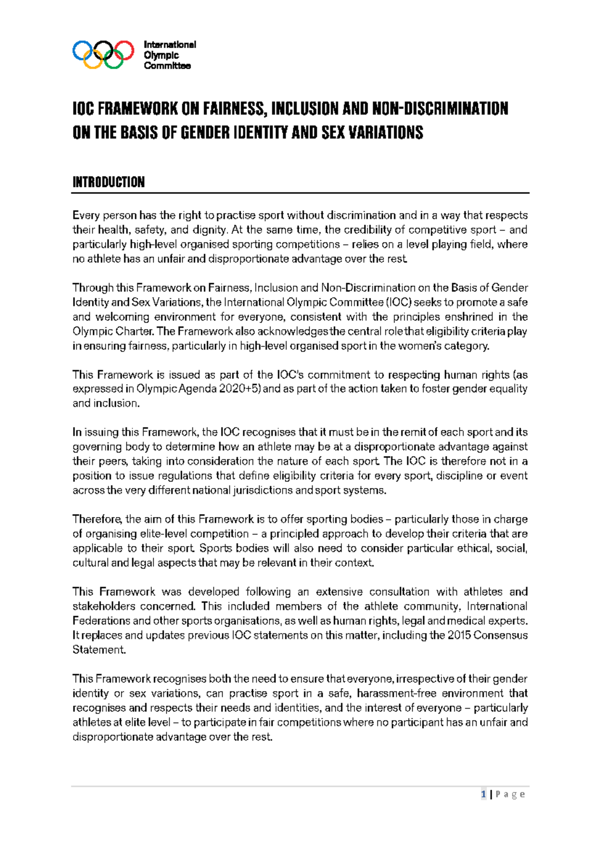 IOC Framework Fairness Inclusion Non discrimination 2021 ...