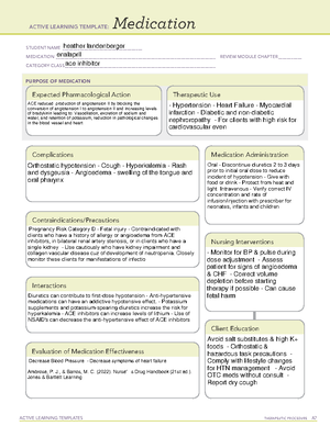 Digoxin - ACTIVE LEARNING TEMPLATES THERAPEUTIC PROCEDURE A Medication ...