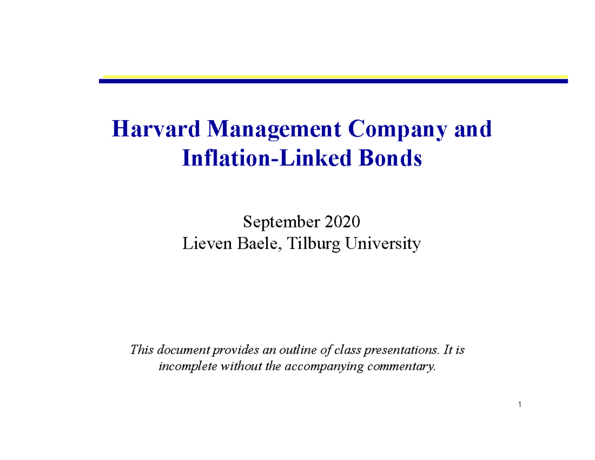 Strategic Asset Allocation - Harvard Endowment Fund Case - full ...