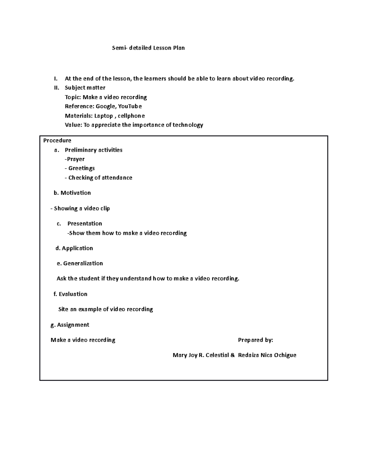 Semi- detailed-WPS Office - Semi- detailed Lesson Plan I. At the end of ...