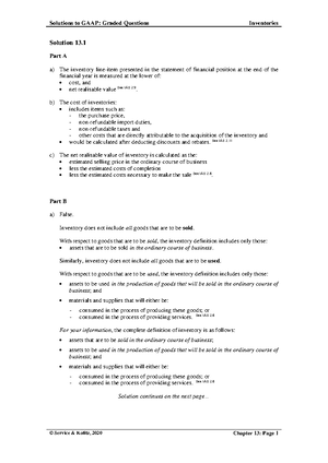 03 Presentation s20 final gripping gaap - Solution 3. a) The objective ...