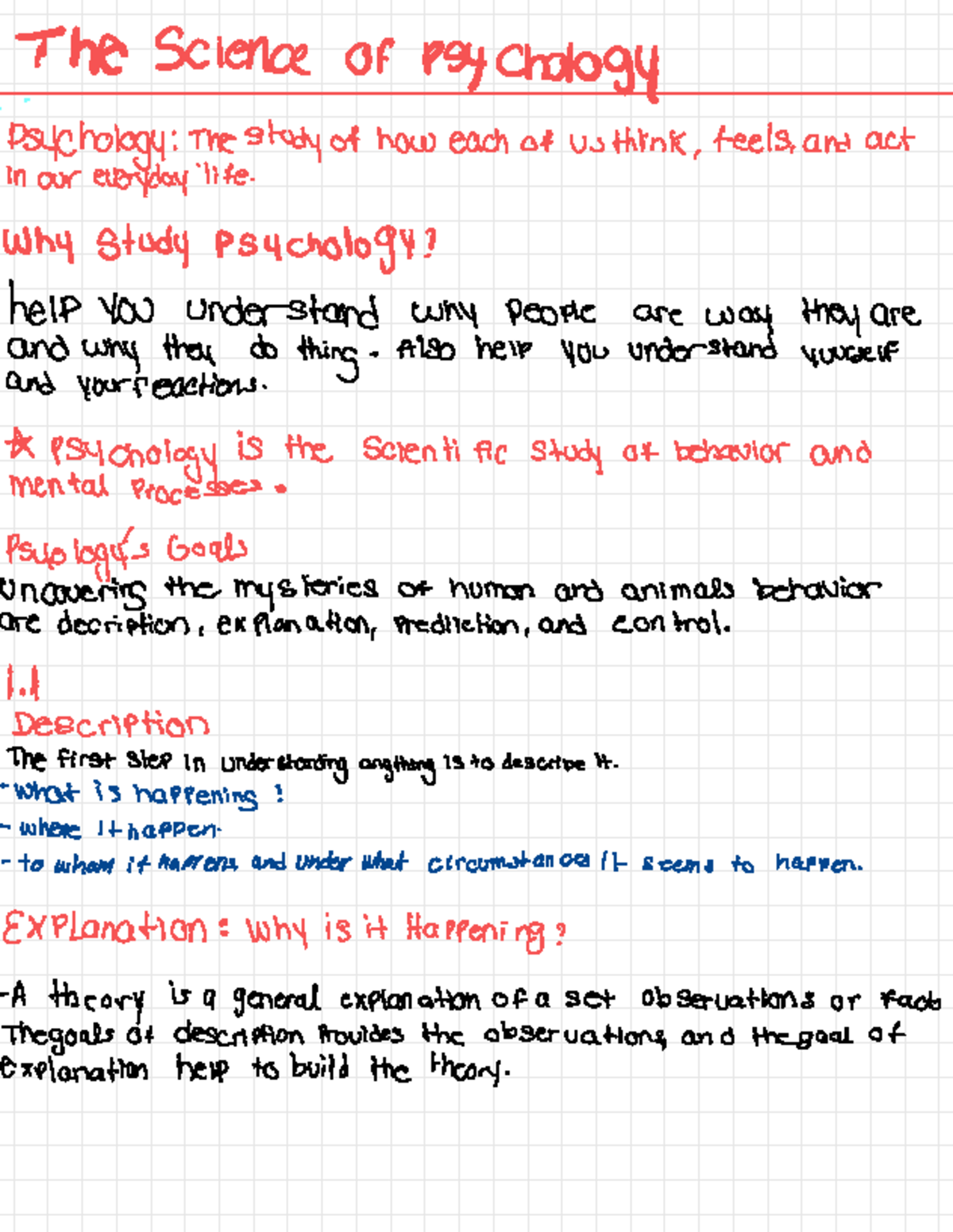 Chapter 1 part 1 - #he science or psychology Psychology:The study of ...