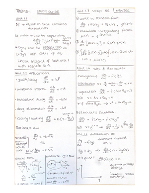 WTW 256 Unit 1 - WTW 256 lecture notes chapter 1 - WTW 256 - Studocu
