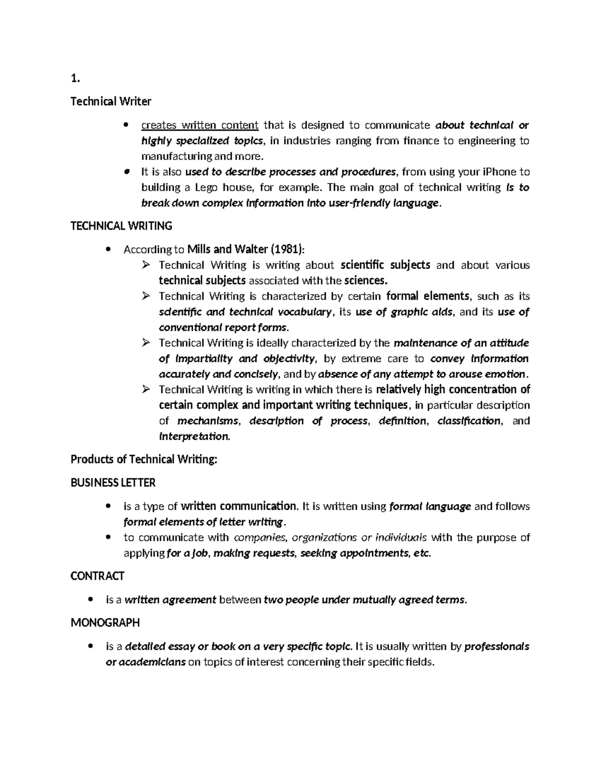 Reviewwerrrr - Hieee - 1. Technical Writer creates written content that ...