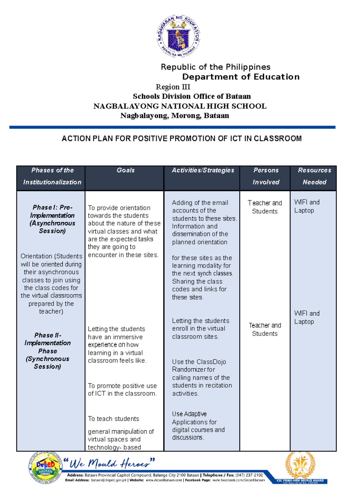 Action-Plan-ARS - verna s. garchitorena - Republic of the Philippines ...