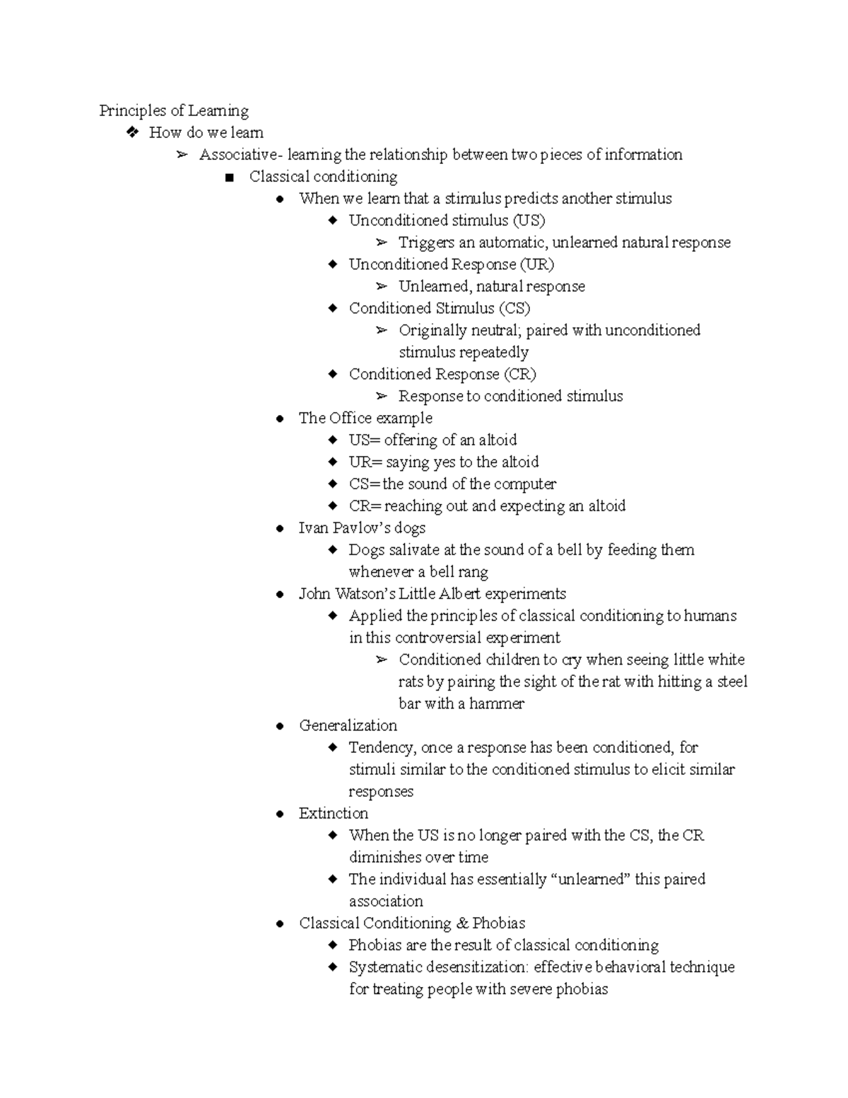 Lecture 12- Learning - Principles of Learning How do we learn ...