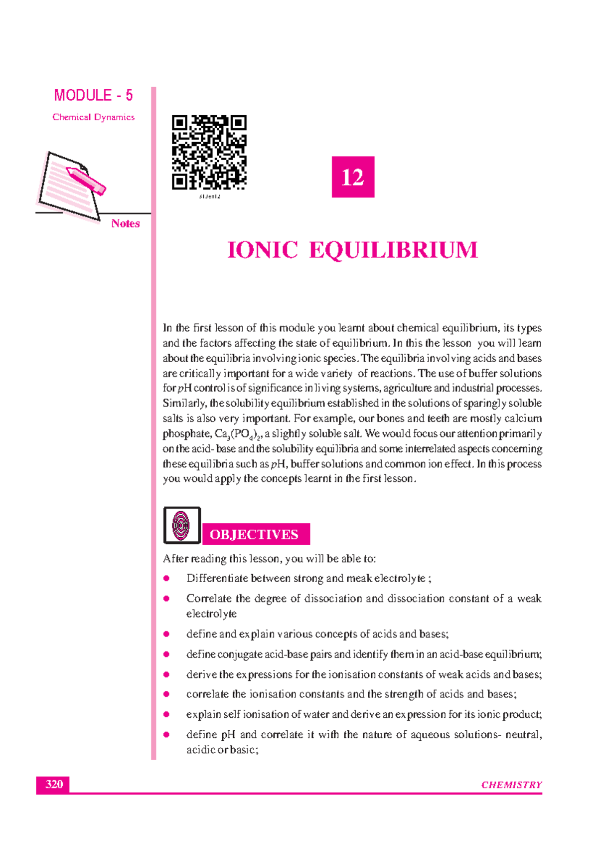 Ionic Equilibria - phychem 2 - Notes CHEMISTRY MODULE - 5 Ionic ...