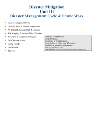 DM UNIT - 5 - This PDF has the detailed notes of open elective disaster ...
