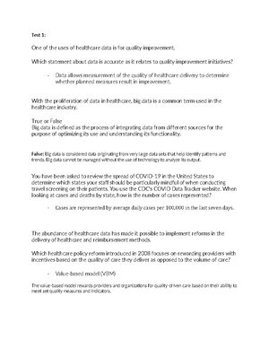 D220 study guide - Which data in a medical record would inform the ...