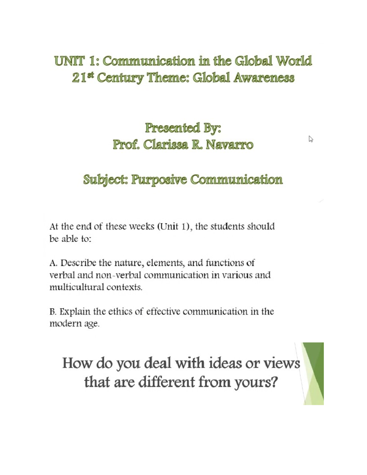 Pcom-9 - Lesson 1 to 3 - Communication in the Global World 21st Century ...