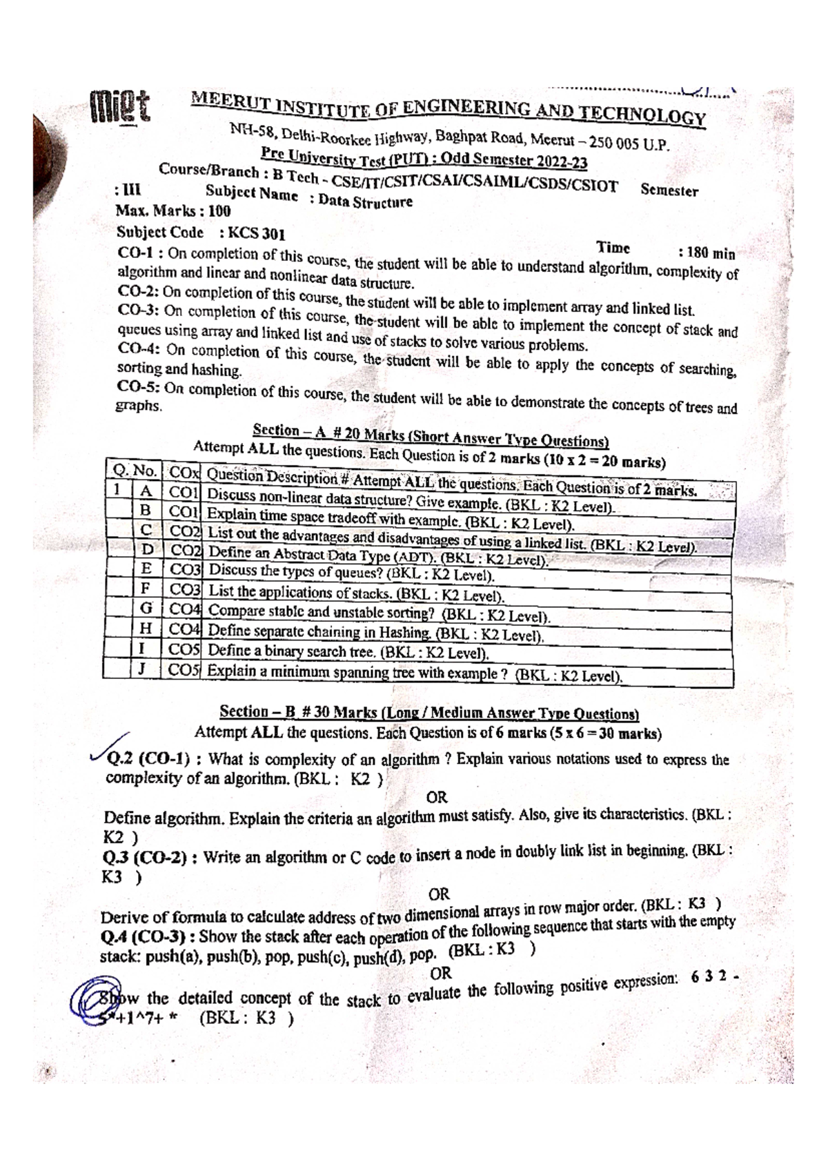 DSA - Notes - Miet MEERUT INSTITUTE OF ENGINEERING AND TECHNOLOGY ...
