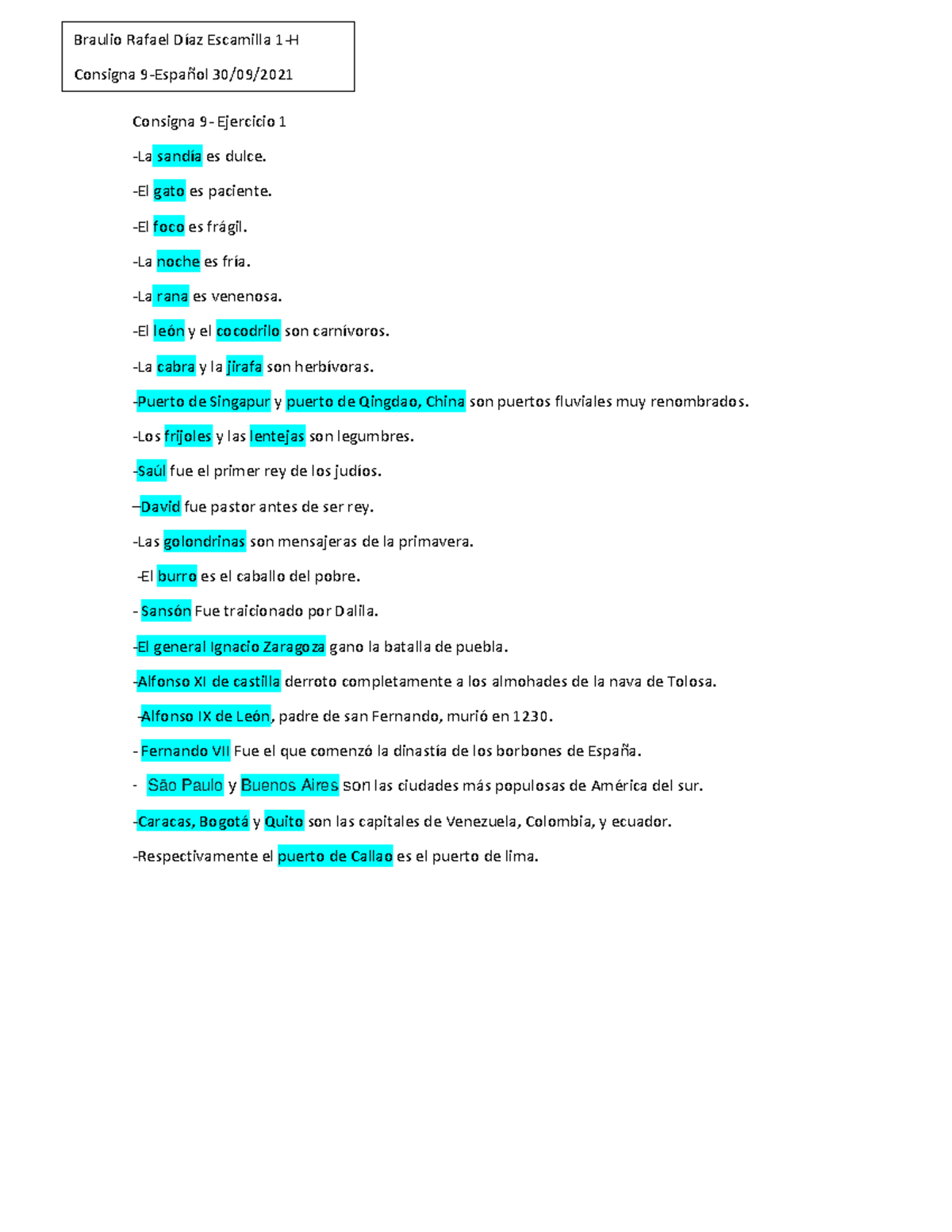 Consigna 9, material educativo - Consigna 9- Ejercicio 1 -La sandía es ...