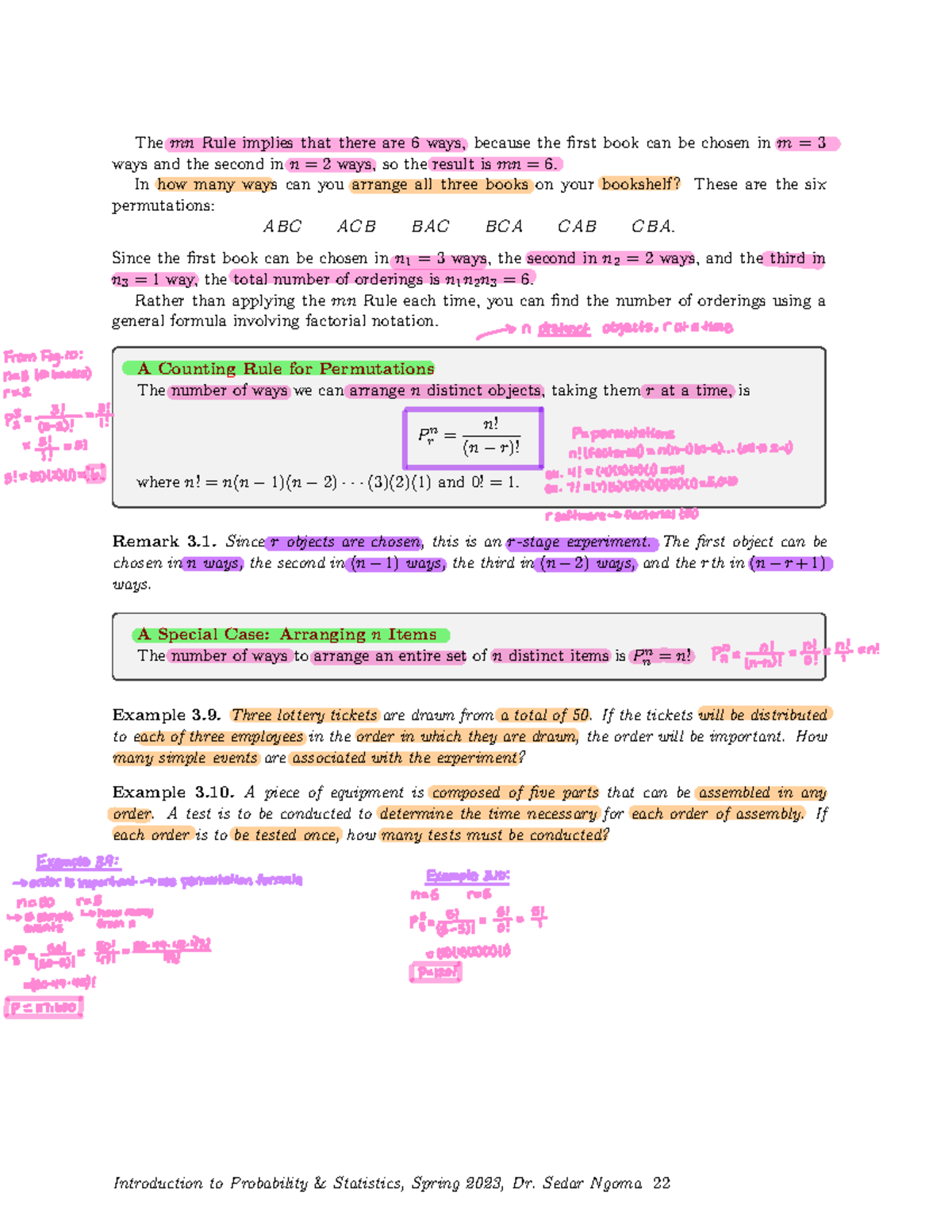 Lecture Note 2 - Probability - The mn Rule implies that there are 6 ...