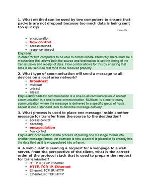 Ccnav 2 module 1-4 answer part 2 - A Layer 2 switch is used to switch incoming frames from a ...