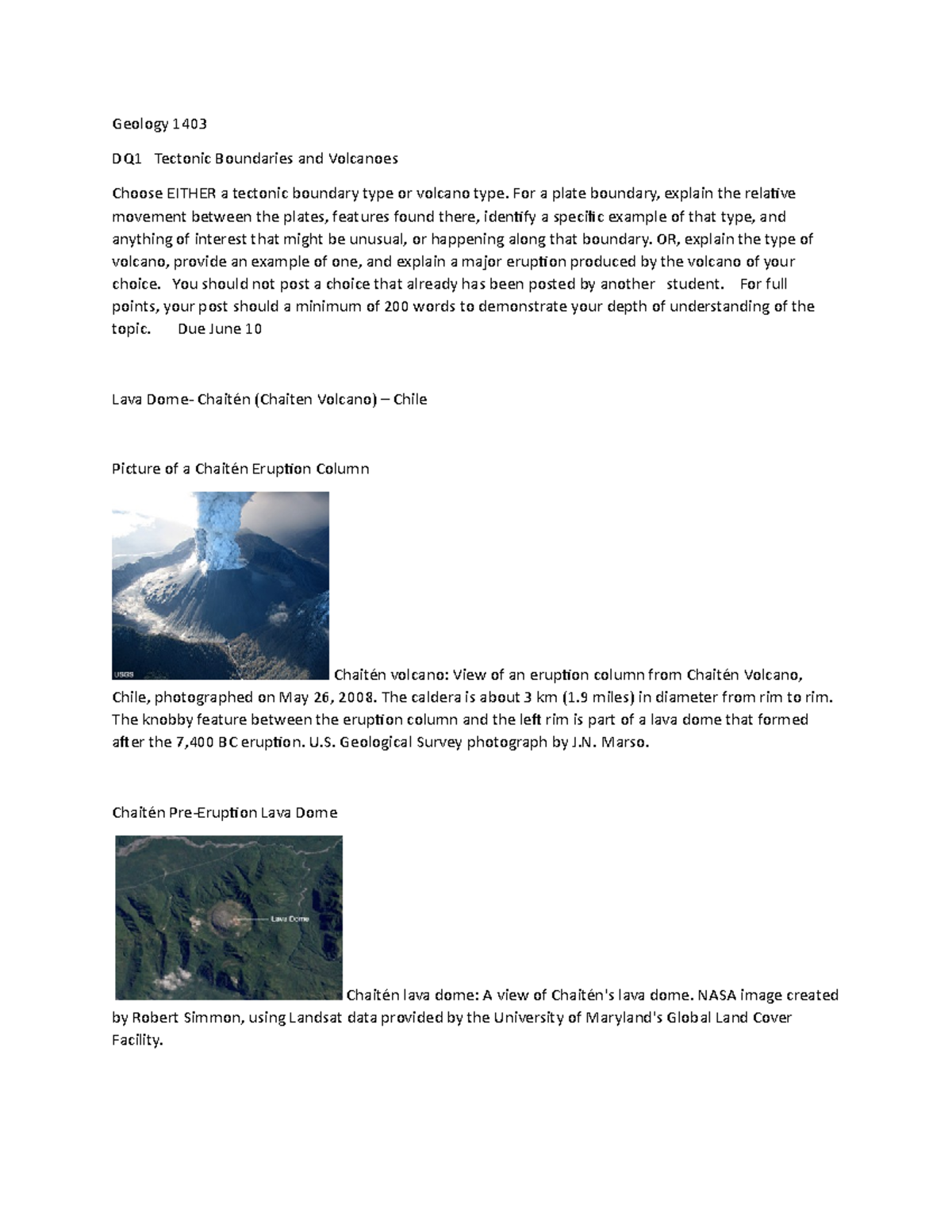 Geology 1403 db1 - Db1 - Geology 1403 DQ1 Tectonic Boundaries and ...