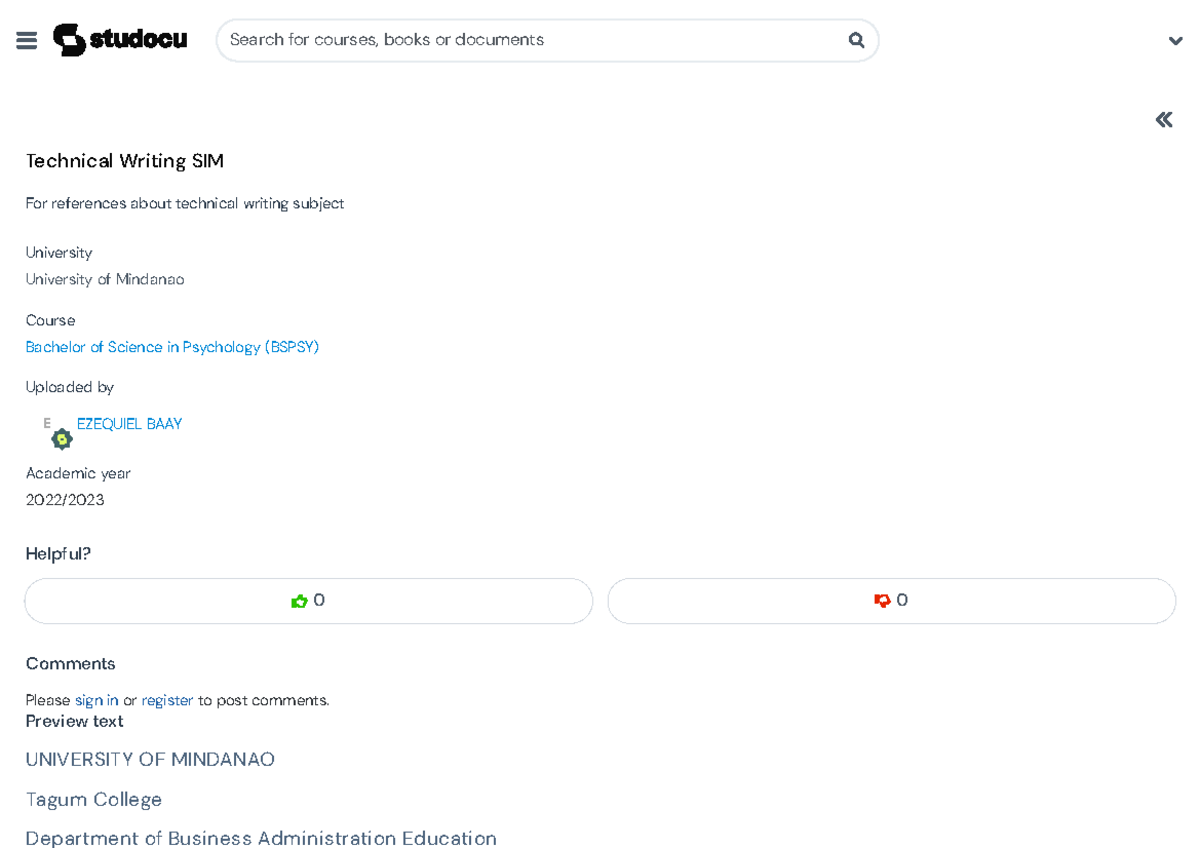Technical-writing-sim compress - University of Mindanao > Bachelor of ...
