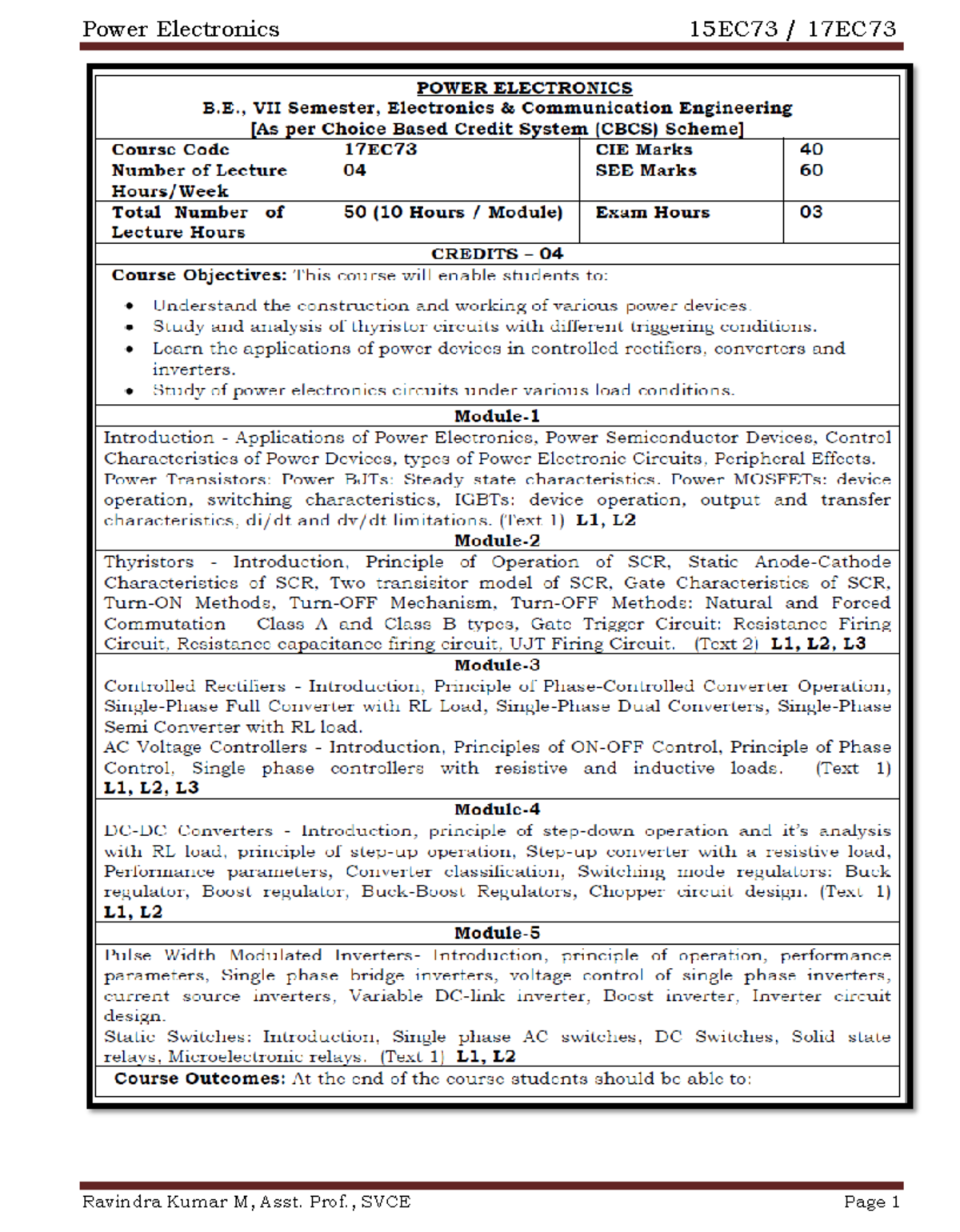 Module-1 VII- Power Electronics 2015 17 Scheme - UNIT- INTRODUCTION TO ...