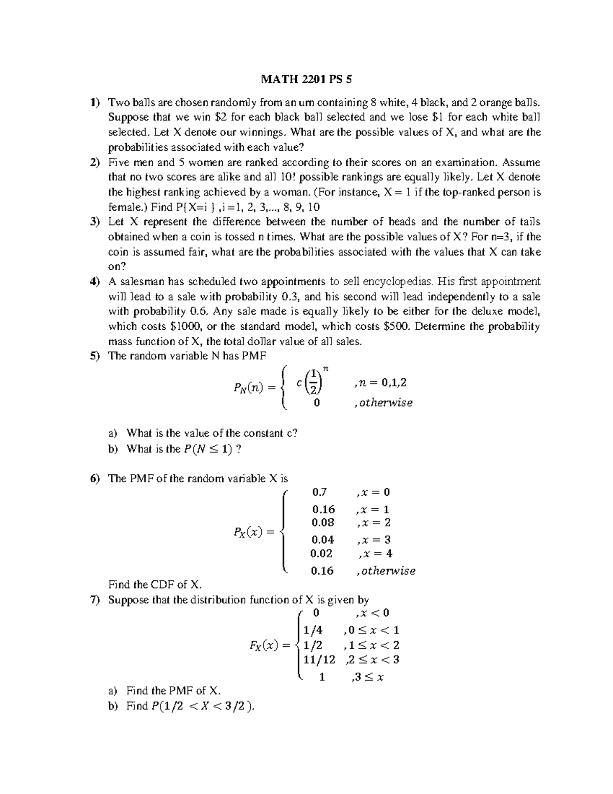 Math 2201 PS 5 Spring 22 - lecture notes from ec 233 - MATH 2201 PS 5 1 ...