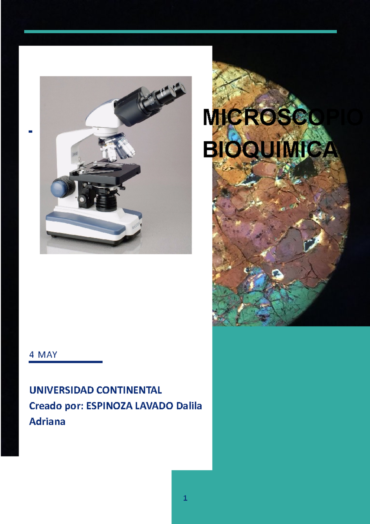 Microscopio - Espinoza Lavado - 16 JULY UNIVERSIDAD CONTINENTAL Creado ...