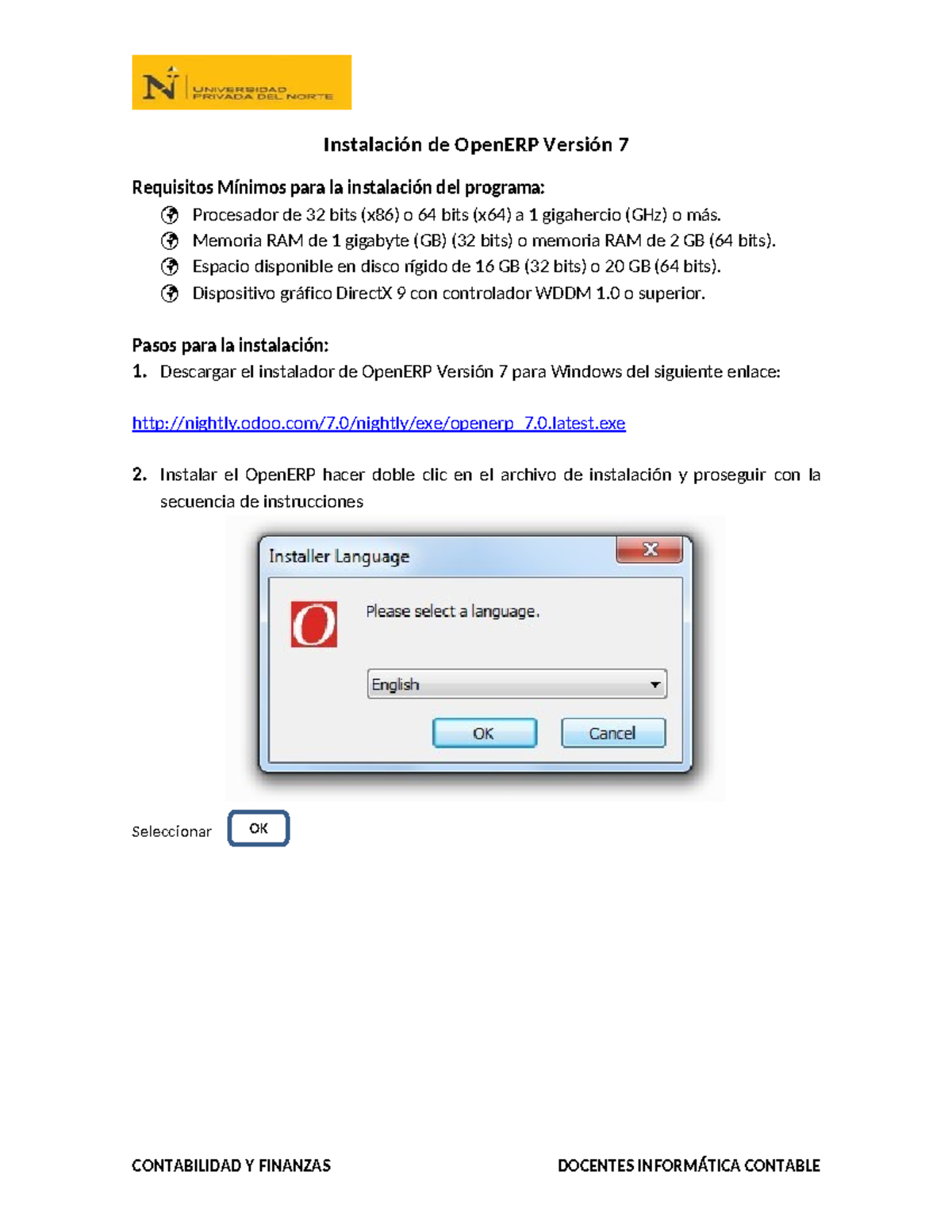 Sesion 1 Instalar,configurar OPEN ERP - Instalación de OpenERP Versión ...