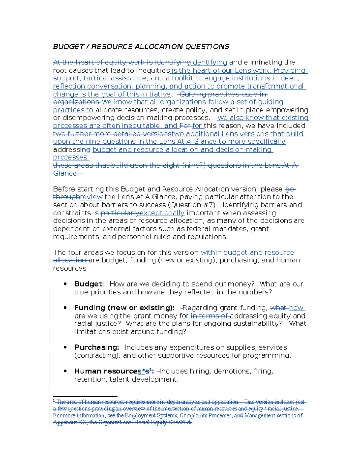 Budget - Resource Allocation AN 10 - BUDGET / RESOURCE ALLOCATION ...