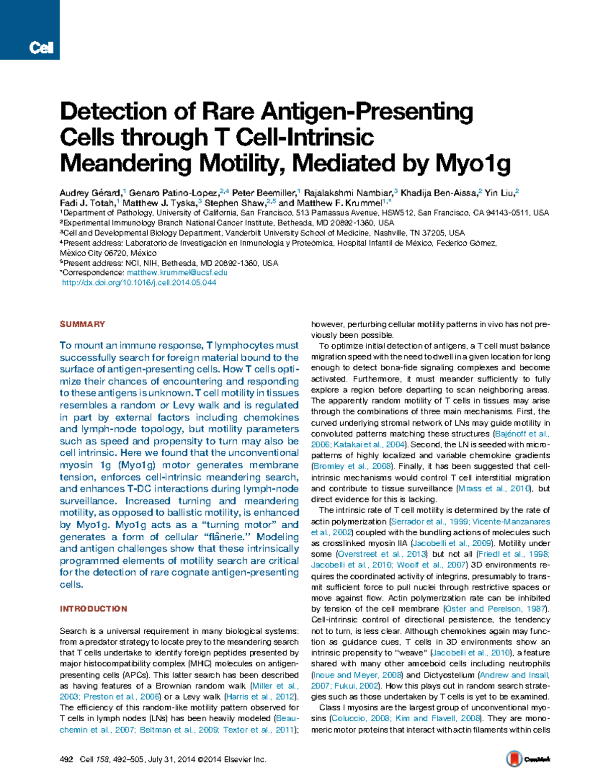 1-s2 - clave - Detection of Rare Antigen-Presenting Cells through T ...