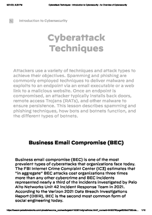 Cyber Security Question Bank - CYBER SECURITY (BCC-301) UNIT - 1 Two ...