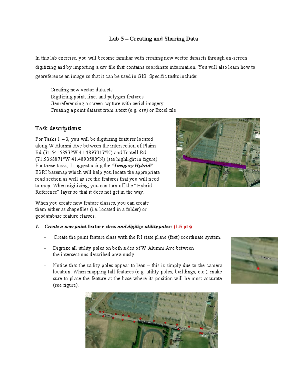 Lab 5 - Creating and Sharing Data - Lab 5 – Creating and Sharing Data In this lab exercise, you ...