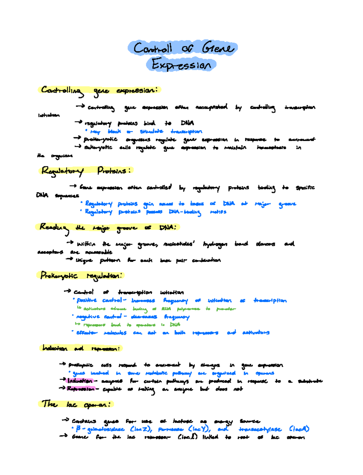 Biology 198 Chapter 16 Notes - BIO 198 - Studocu
