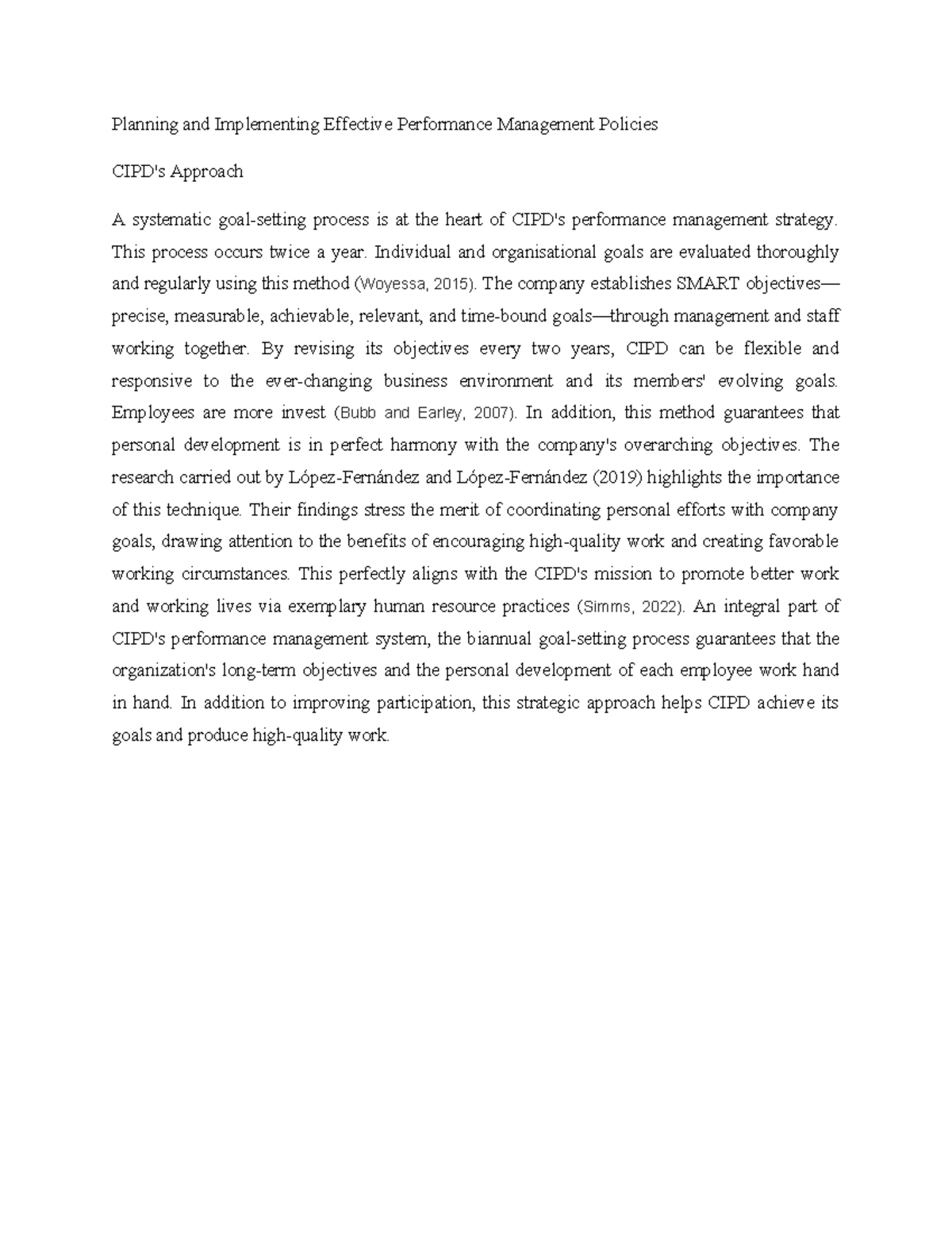 CIPD - Planning and Implementing Effective Performance Management ...