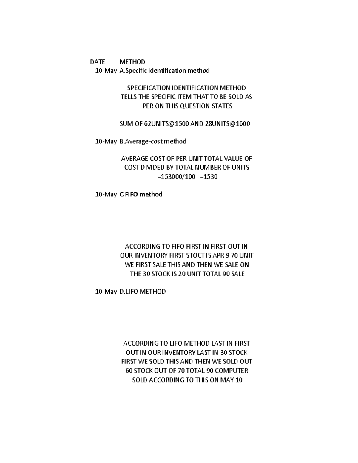 Lifo fifo average cost - accounting - Warning: TT: undefined function: 32 Warning: TT: undefined ...