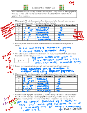 2.3 Exponential Functions - Notes: Topic 2. 3 Exponential Functions ...