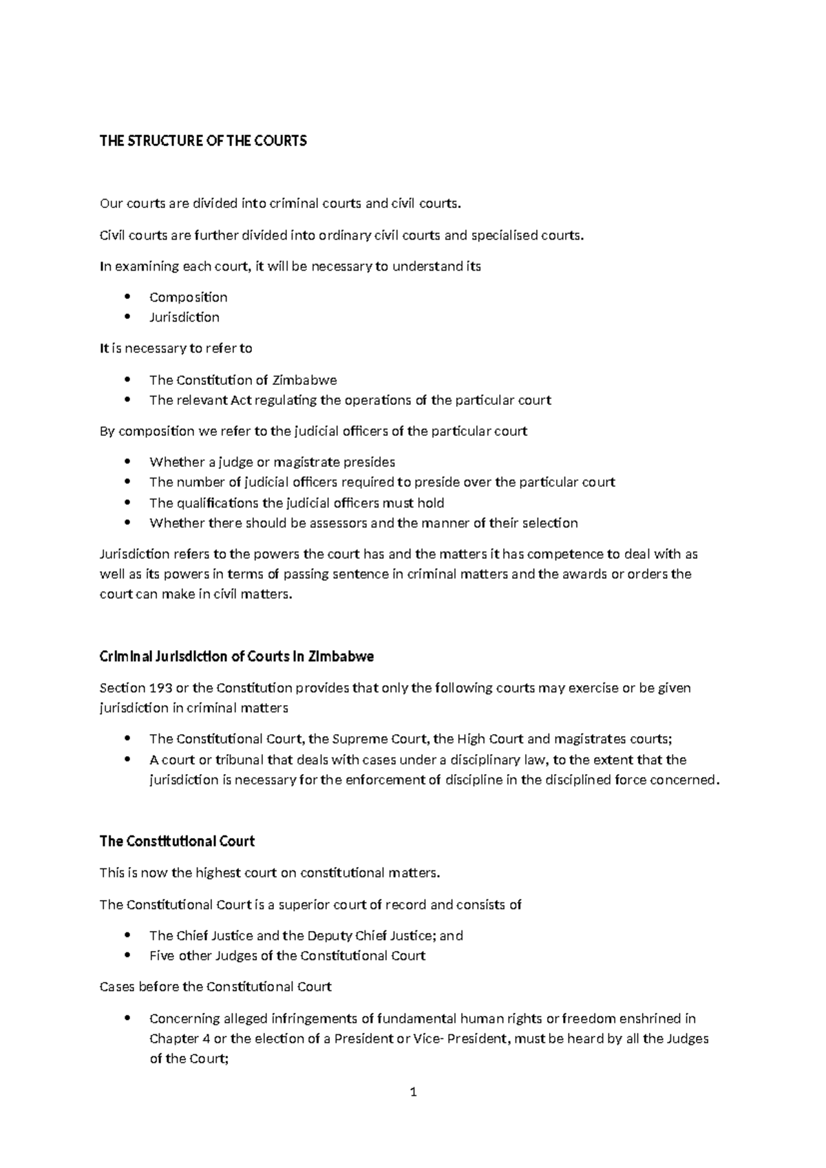 Structure OF THE Courts MAY 2015 2 - THE STRUCTURE OF THE COURTS Our ...