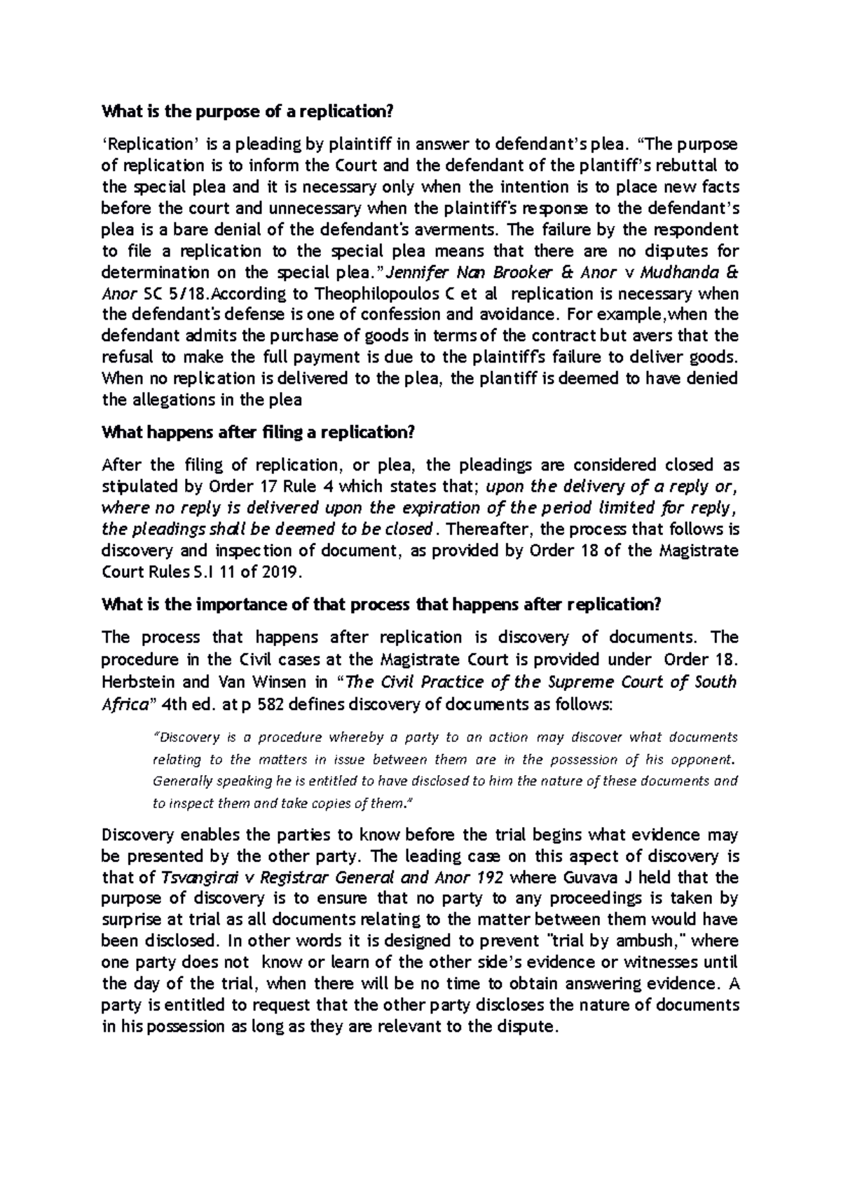 Nj - nice and easy - What is the purpose of a replication? ‘Replication ...