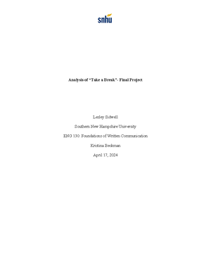 IDS 150 Project Rough Draft Week 3 - IDS 150 Project Template Part One ...