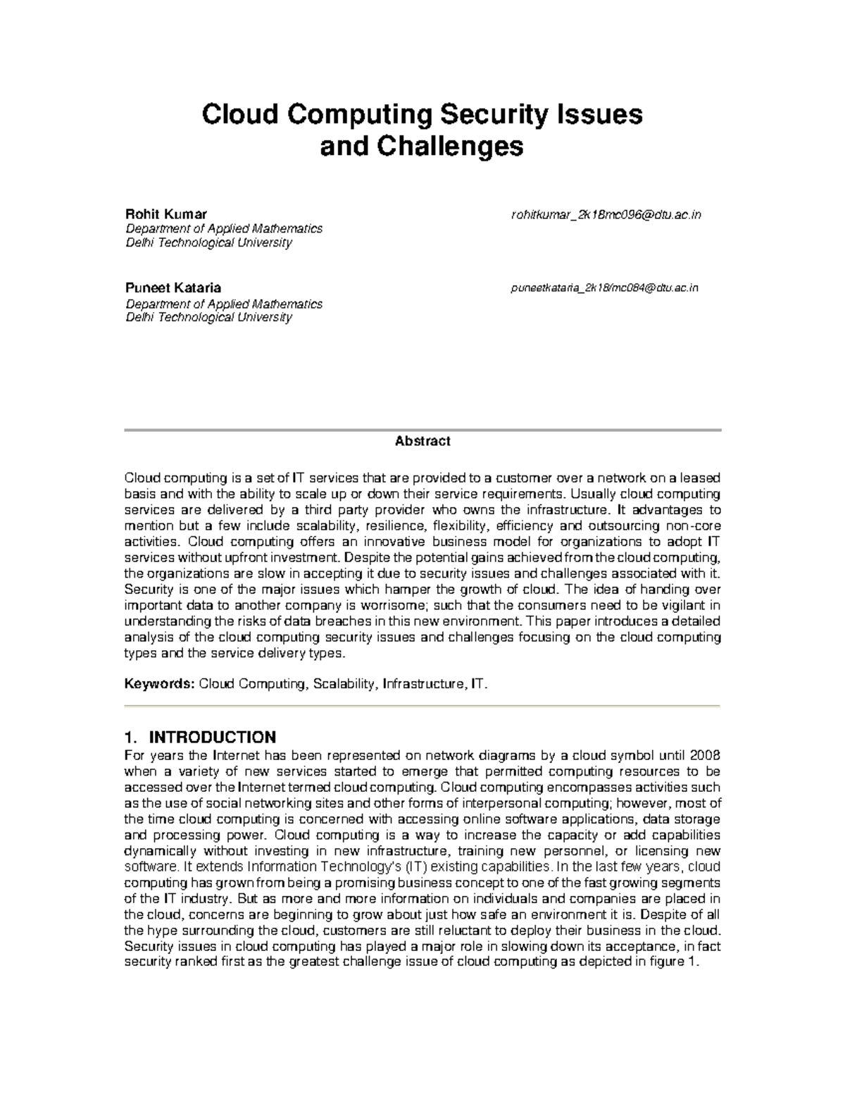 Cloud computing report (MTE) Report - Cloud Computing Security Issues ...