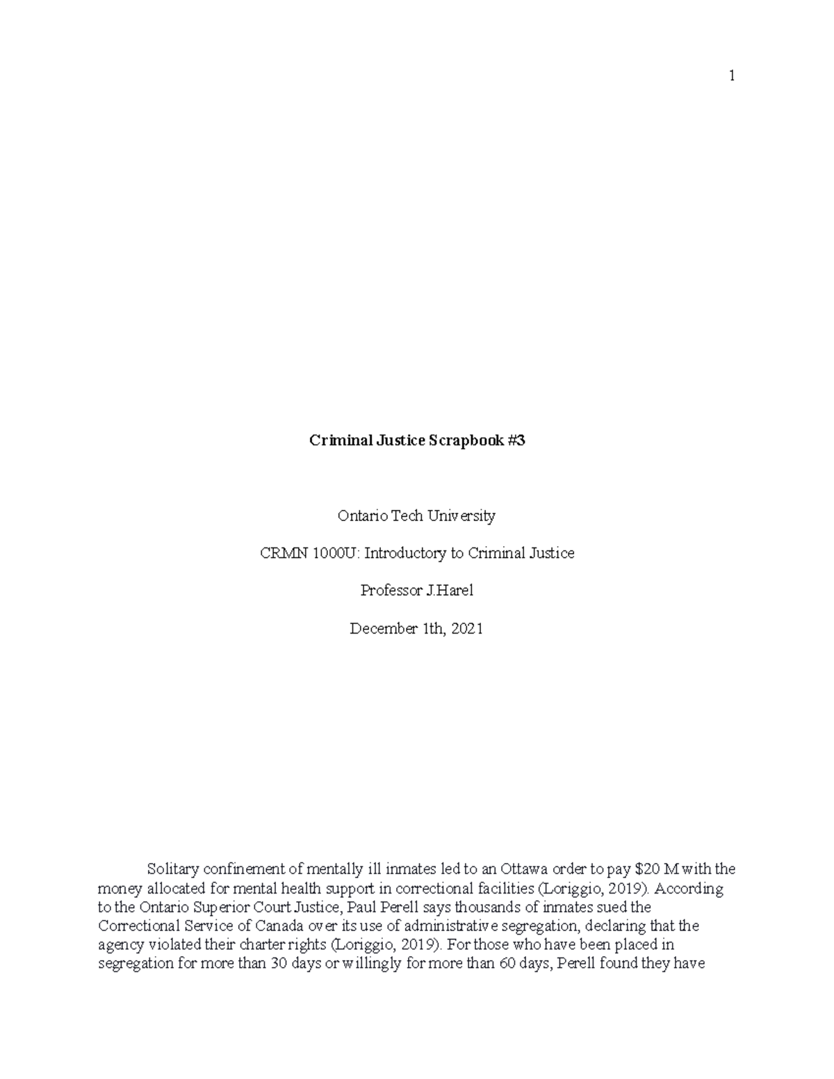 Copy of Criminal Justice Scrapbook #3 - 1 Criminal Justice Scrapbook ...