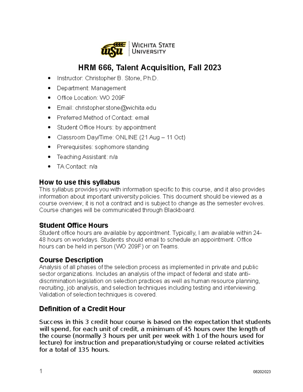 HRM666 Fall 2023 - Guide to being successful - HRM 666, Talent ...