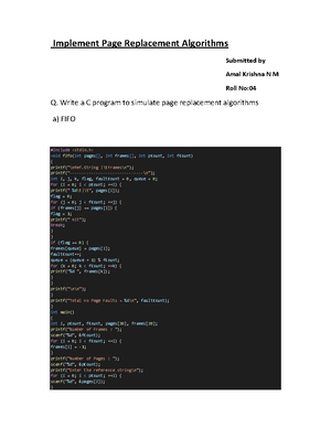 Os lab - Os lab exercises - operating system - Studocu
