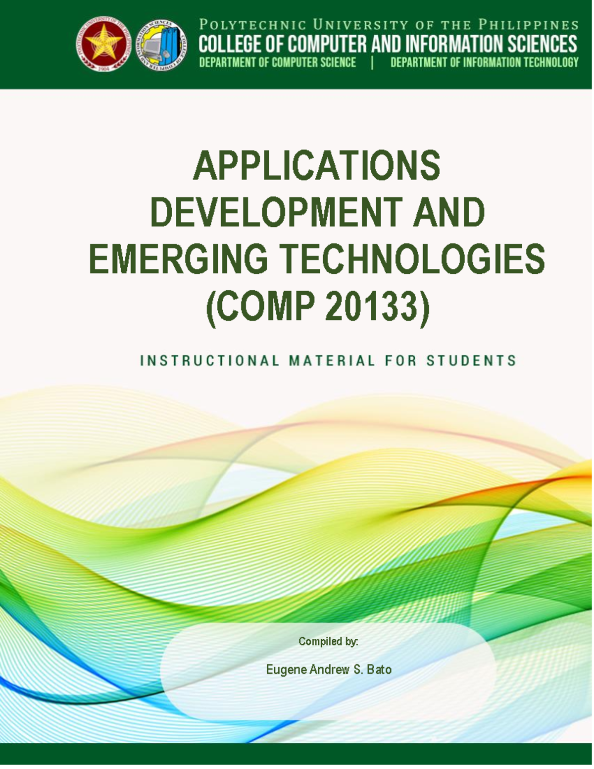 Bato-Version-COMP 2013 3 Applications Development and Emerging Technologies - Z` APPLICATIONS ...