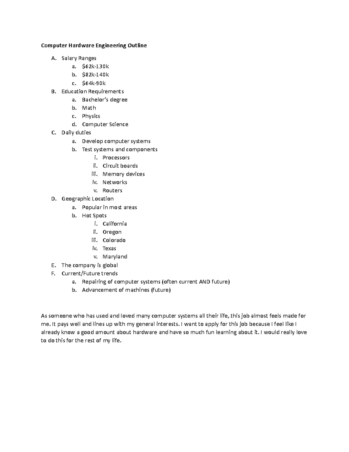 TW Job Outline - tshthdh - 101 - Studocu