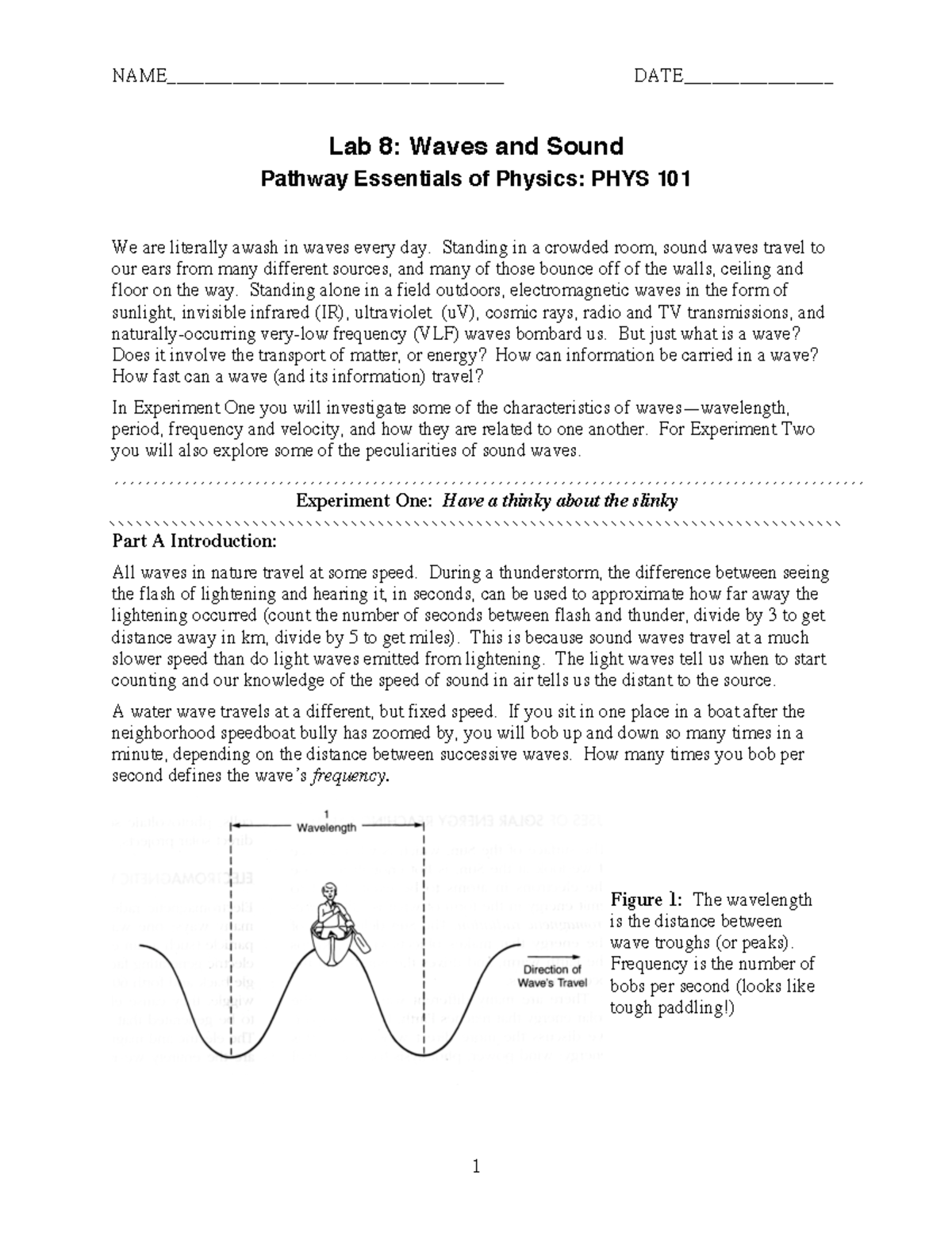 Physics lab report - NAME____________________________________ DATE ...