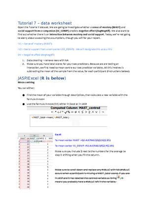 PSYW3 - Parametric test assumptions • Identify outliers and how to deal ...