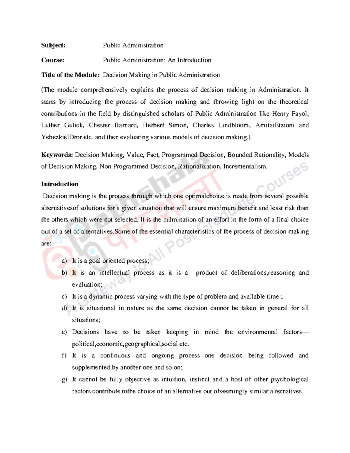 146588998621 et - Useful - Subject: Public Administration Course ...
