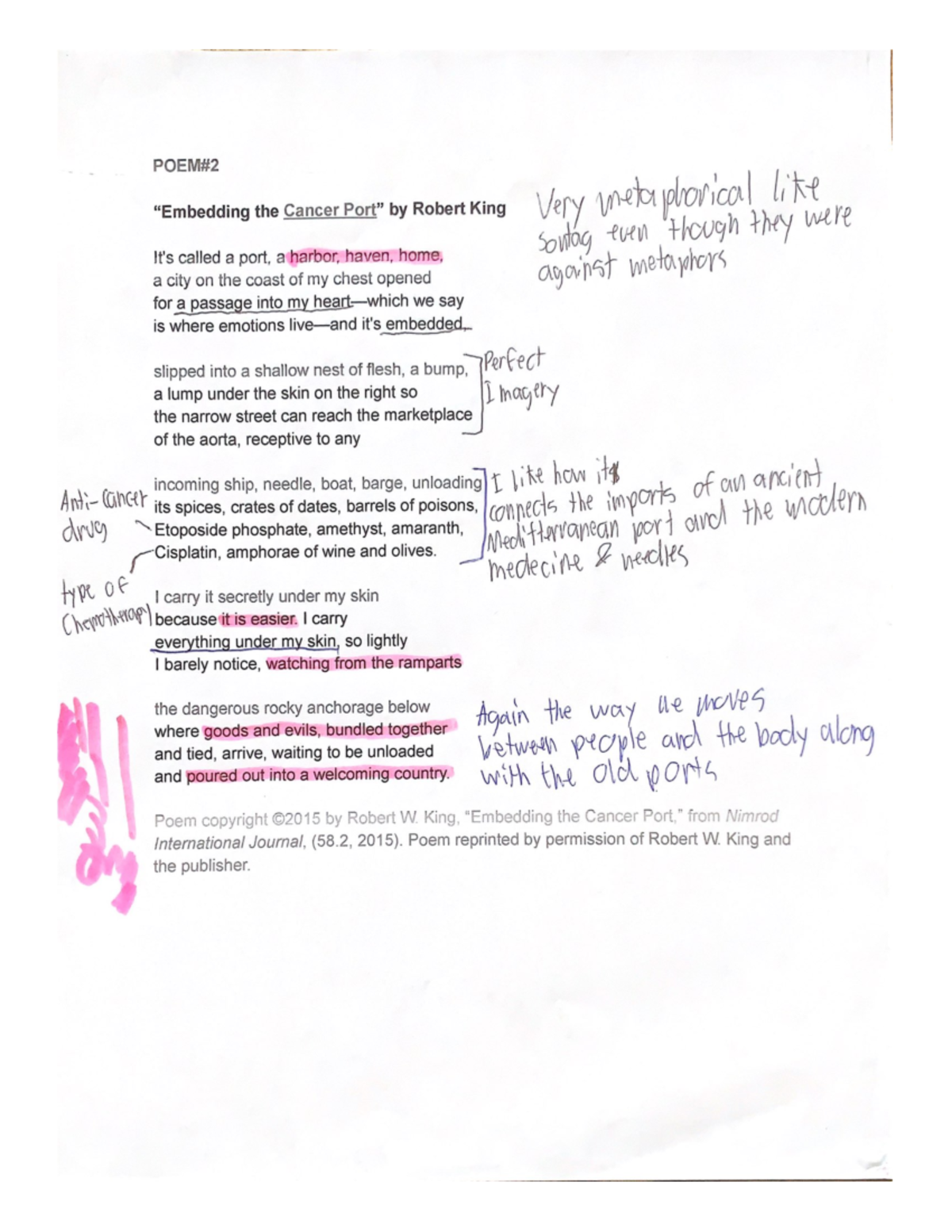 Embedding the Cancer Port by Robert King - the Cancer Robert King Very ...