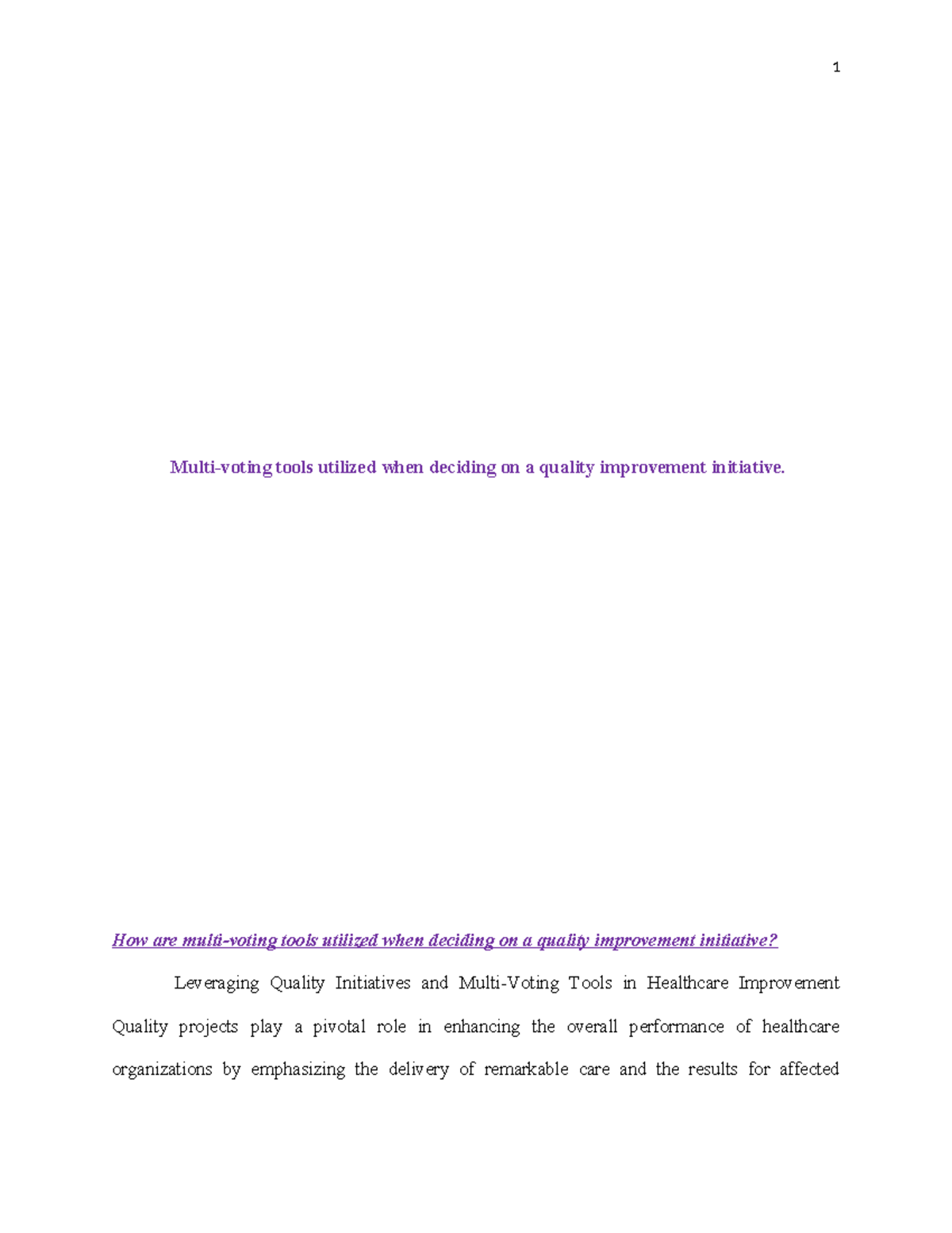 3.1 short-paper-Healthcare Quality Management - ‘’ Multi-voting tools ...