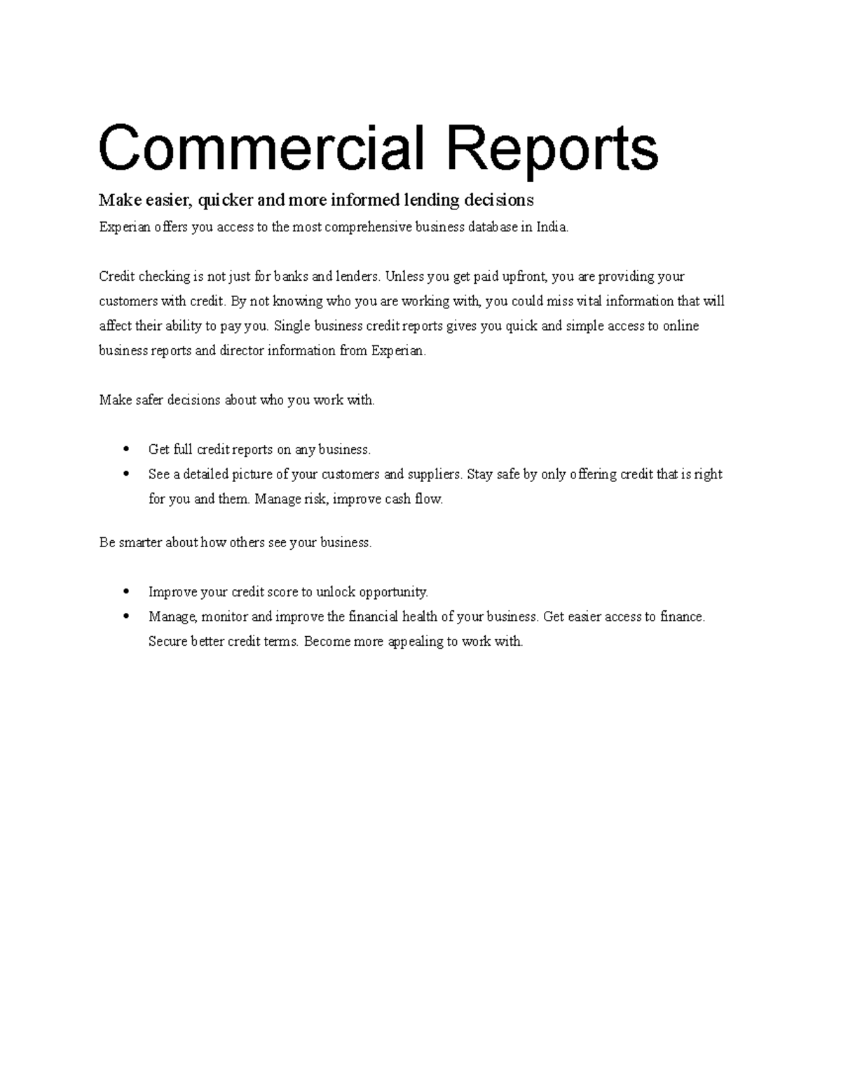 What Is A Commercial Report at Sandie Ambler blog