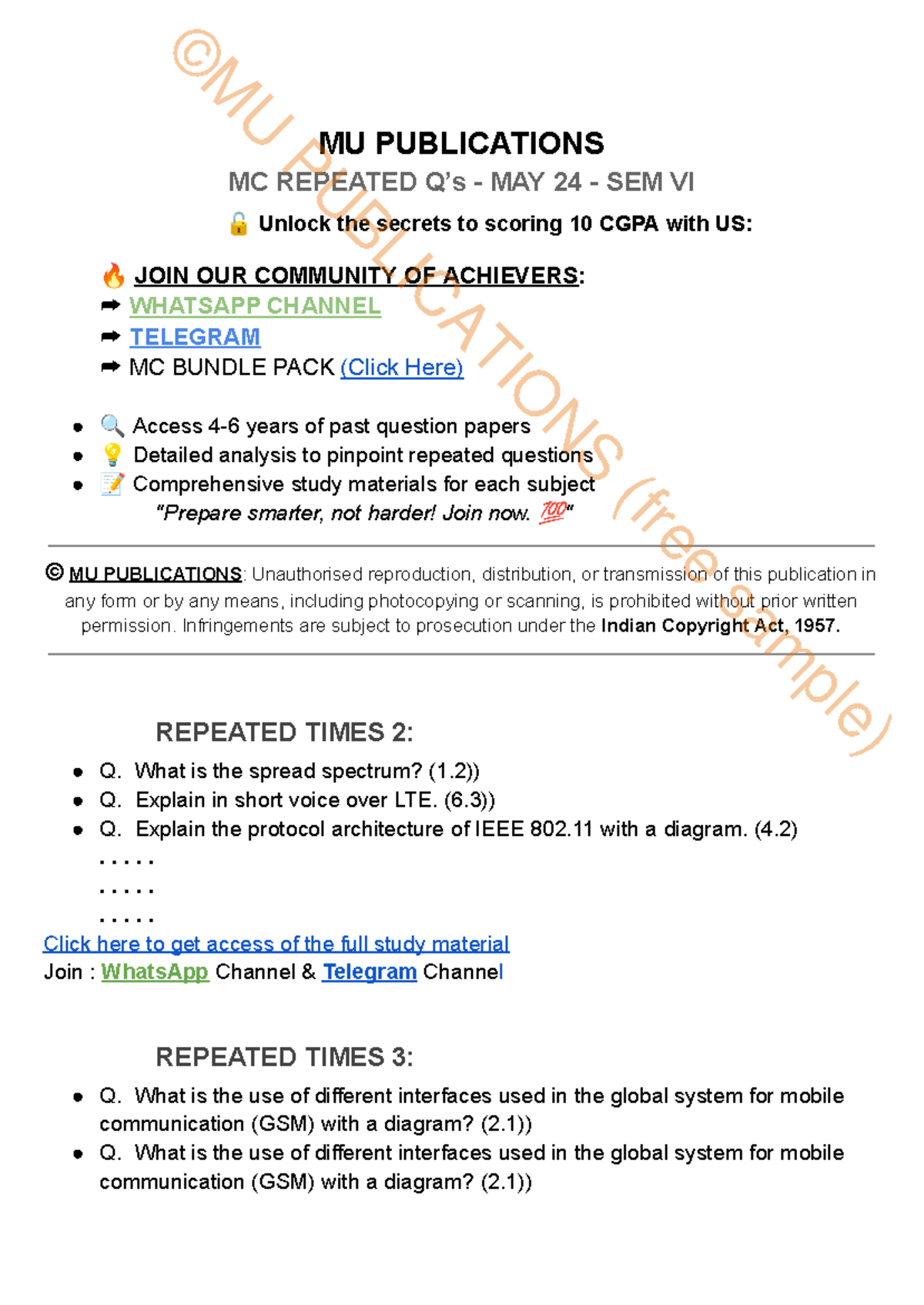 MC Repeated Questions (free sample) - MU PUBLICATIONS MC REPEATED Q’s ...