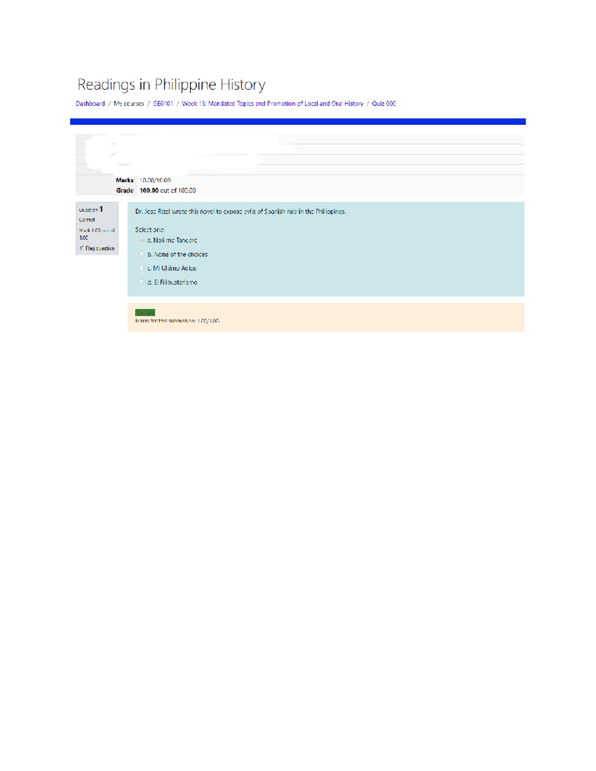 Quiz 006 Readings in Philippine History - Studocu